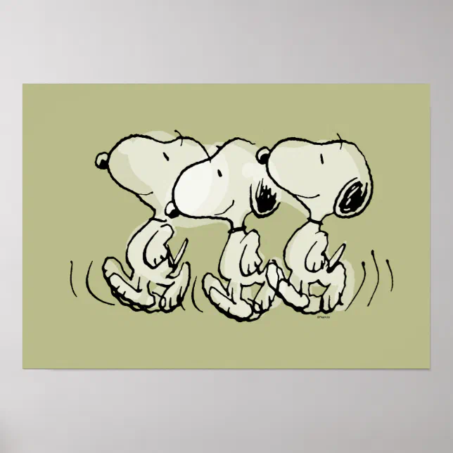 Peanuts | Snoopy Walking Tall Poster | Zazzle