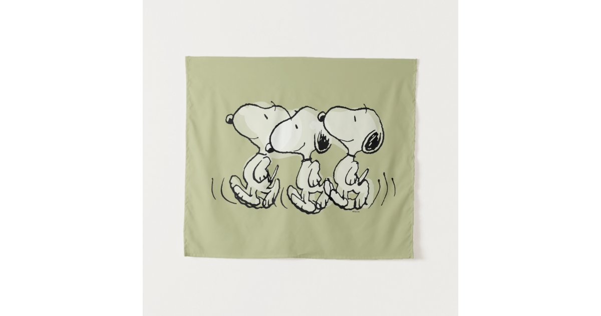 Peanuts | Snoopy Walking Tall Tapestry | Zazzle