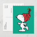 Peanuts | Snoopy Winter Beanie Cap Postcard | Zazzle