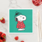 Peanuts | Snoopy Winter Coat & Hat Napkins | Zazzle