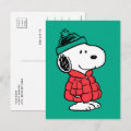 Peanuts | Snoopy Winter Coat & Hat Postcard | Zazzle