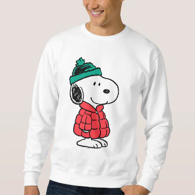 Peanuts | Snoopy Winter Coat & Hat Sweatshirt | Zazzle