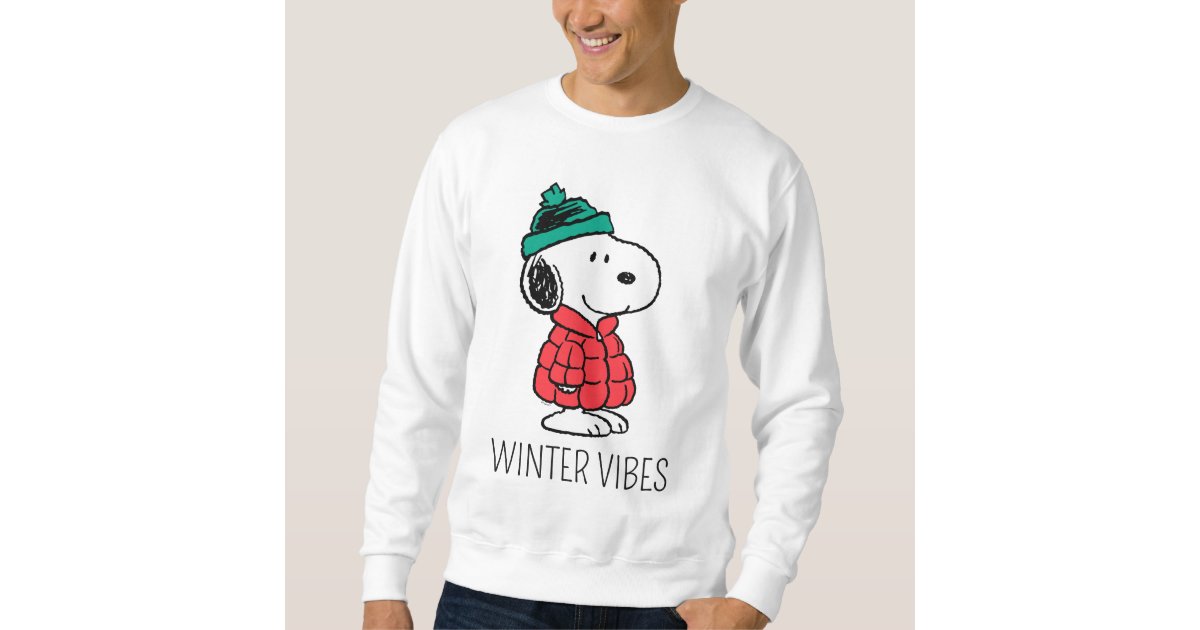 Peanuts | Snoopy Winter Coat & Hat Sweatshirt | Zazzle