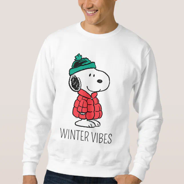 Peanuts | Snoopy Winter Coat & Hat Sweatshirt | Zazzle