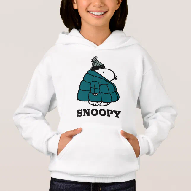 Peanuts | Snoopy Winter Puffer Jacket Hoodie | Zazzle