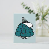 Peanuts | Snoopy Winter Puffer Jacket Postcard | Zazzle