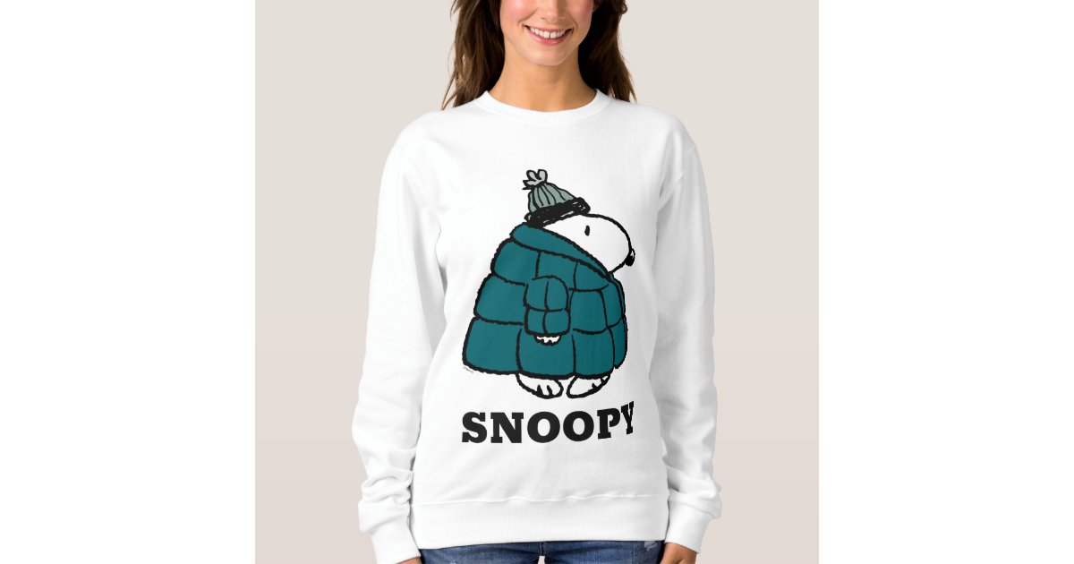 Peanuts | Snoopy Winter Puffer Jacket Sweatshirt | Zazzle