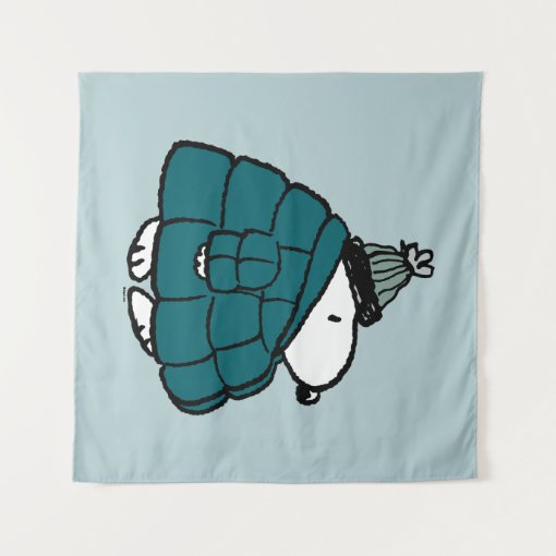 Peanuts | Snoopy Winter Puffer Jacket Tapestry | Zazzle