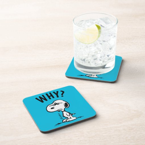 Peanuts | Snoopy Wonders Why? Beverage Coaster | Zazzle Peanuts | Snoopy Wonders Why? Beverage Coaster | Zazzle