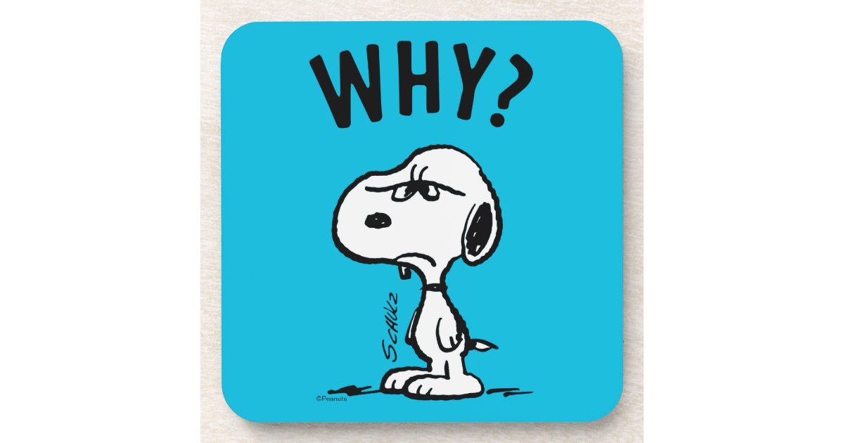 Peanuts | Snoopy Wonders Why? Beverage Coaster | Zazzle Peanuts | Snoopy Wonders Why? Beverage Coaster | Zazzle