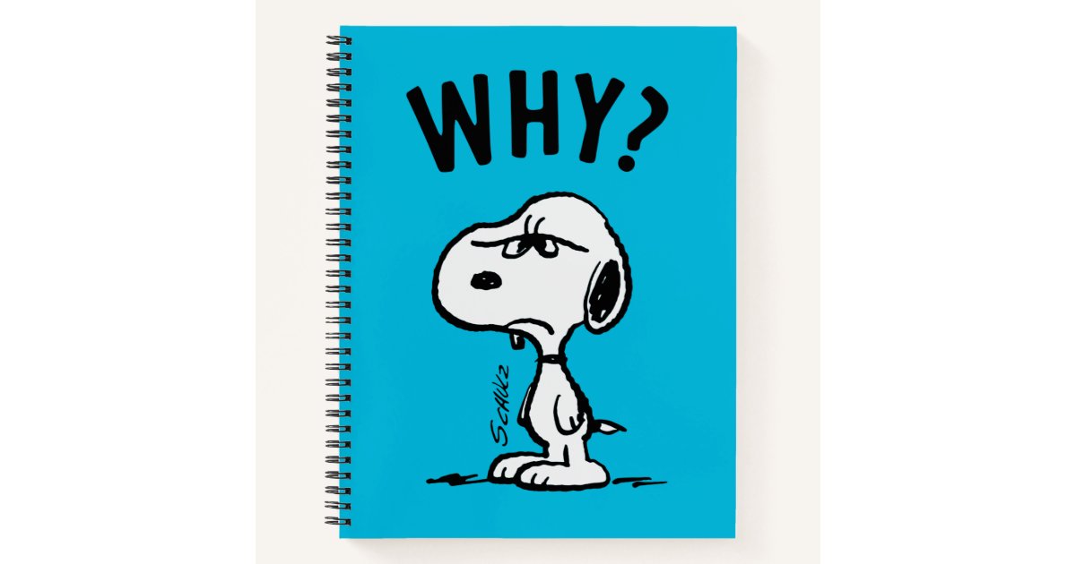 Peanuts | Snoopy Wonders Why? Notebook | Zazzle