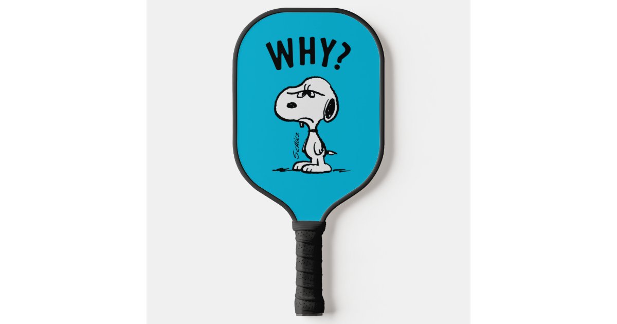Peanuts | Snoopy Wonders Why? Pickleball Paddle | Zazzle