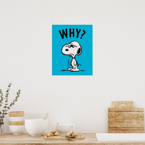 Peanuts | Snoopy Wonders Why? Poster | Zazzle