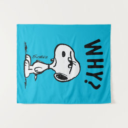 Peanuts | Snoopy Wonders Why? Tapestry | Zazzle