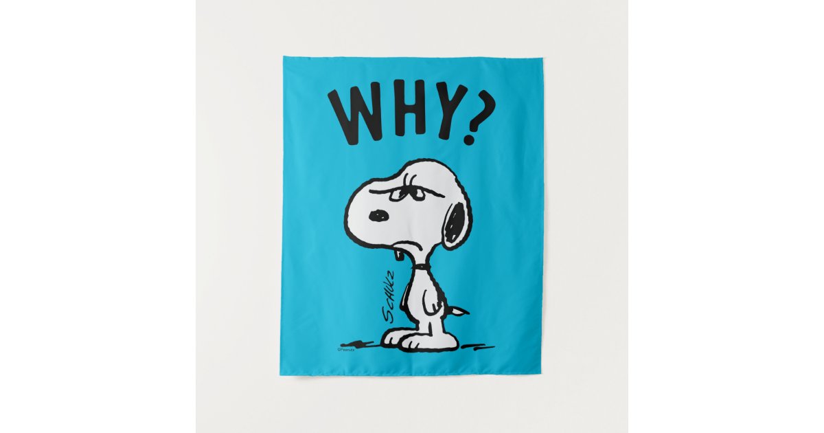 Peanuts | Snoopy Wonders Why? Tapestry | Zazzle