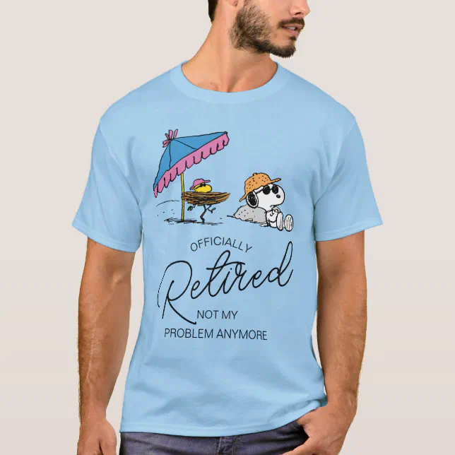 Peanuts | Snoopy & Woodstock Beach I'm Retired T-Shirt | Zazzle