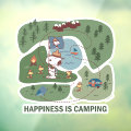 Peanuts | Snoopy & Woodstock Camp Map Window Cling | Zazzle