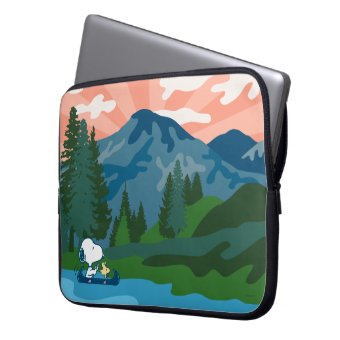 Peanuts | Snoopy & Woodstock Canoe Laptop Sleeve | Zazzle