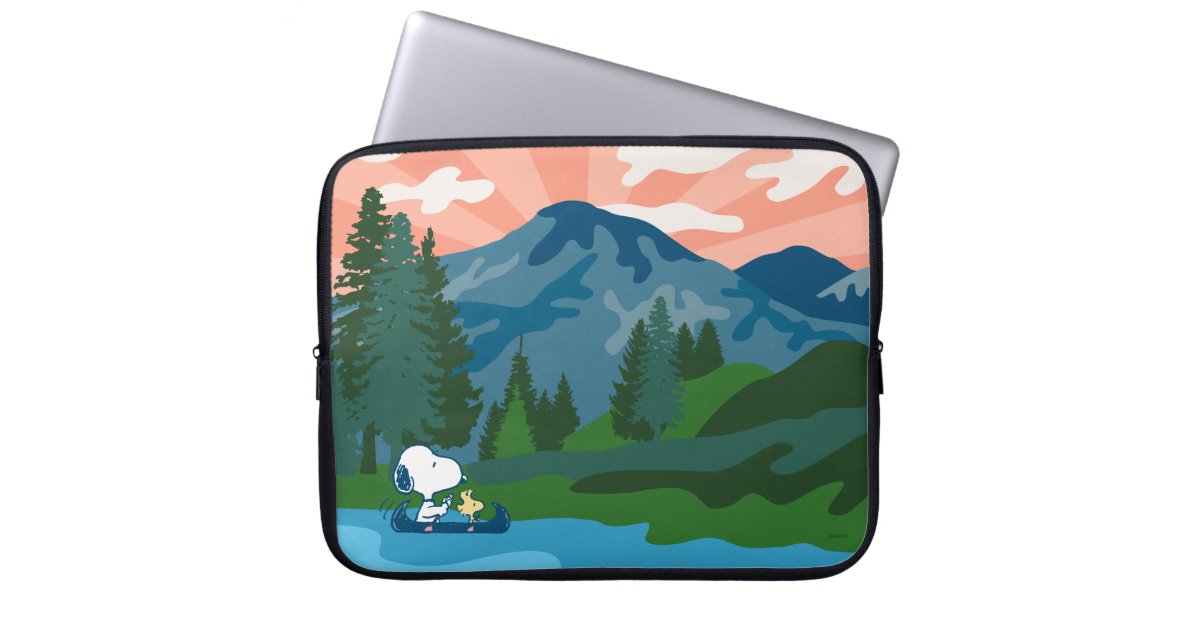 Peanuts | Snoopy & Woodstock Canoe Laptop Sleeve | Zazzle