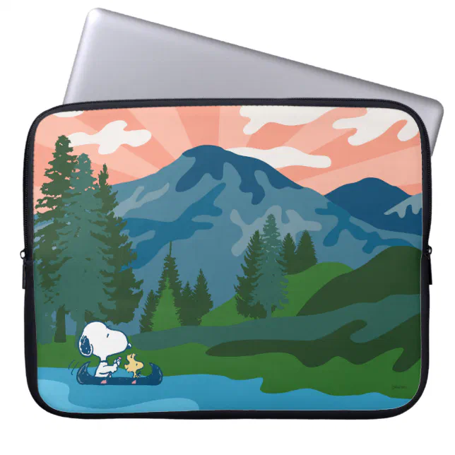 Peanuts | Snoopy & Woodstock Canoe Laptop Sleeve | Zazzle
