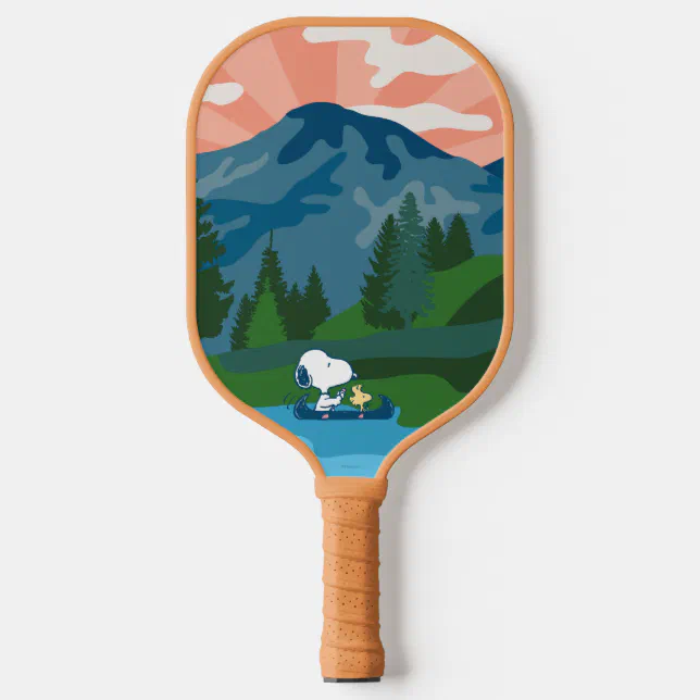 Peanuts | Snoopy & Woodstock Canoe Pickleball Paddle | Zazzle
