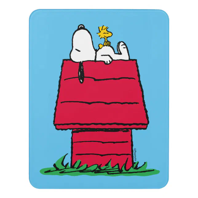Peanuts | Snoopy & Woodstock Doghouse Door Sign | Zazzle