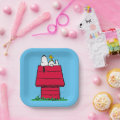 Peanuts | Snoopy & Woodstock Doghouse Paper Plates | Zazzle