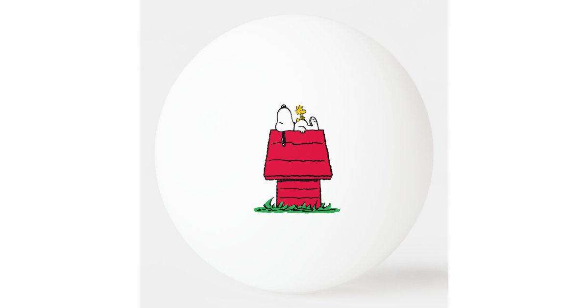 Peanuts | Snoopy & Woodstock Doghouse Ping Pong Ball | Zazzle