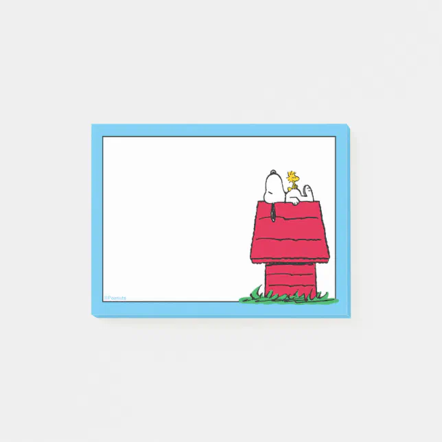 Peanuts | Snoopy & Woodstock Doghouse Post-it Notes | Zazzle