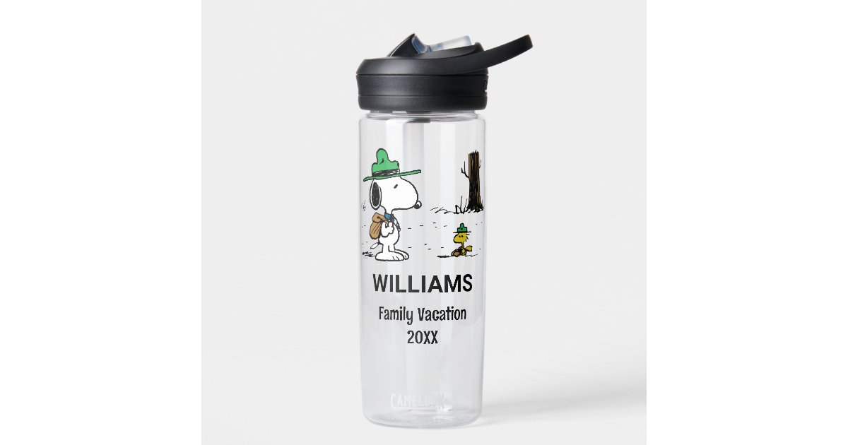 Peanuts | Snoopy & Woodstock Family Vacation Water Bottle | Zazzle