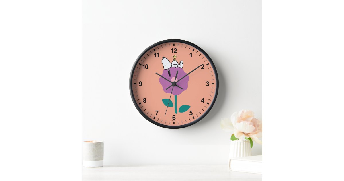 Peanuts | Snoopy & Woodstock Flower Whistle Clock | Zazzle