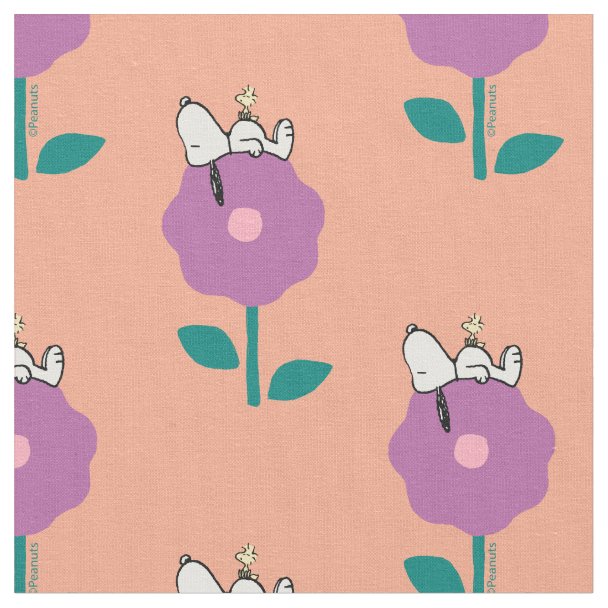 Woodstock Fun Pattern Fabric | Zazzle