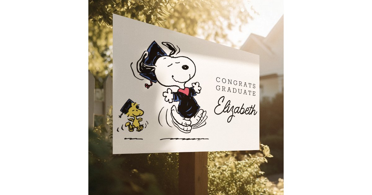 Peanuts | Snoopy & Woodstock Graduation Foam Board | Zazzle
