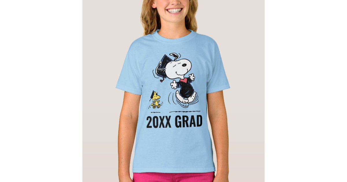 Peanuts | Snoopy & Woodstock Graduation T-Shirt | Zazzle