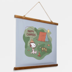 Peanuts | Snoopy & Woodstock Happy Campers 2 Hanging Tapestry | Zazzle