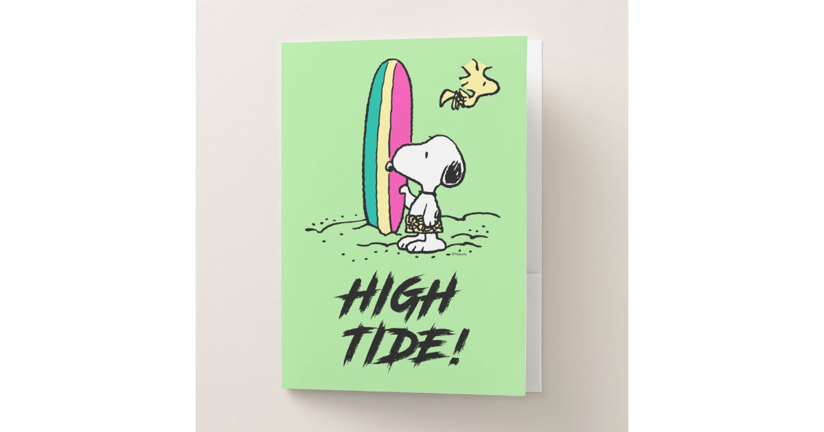 Peanuts | Snoopy & Woodstock High Tide Pocket Folder | Zazzle