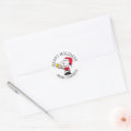 Peanuts | Snoopy & Woodstock Ho Ho Ho Classic Round Sticker | Zazzle