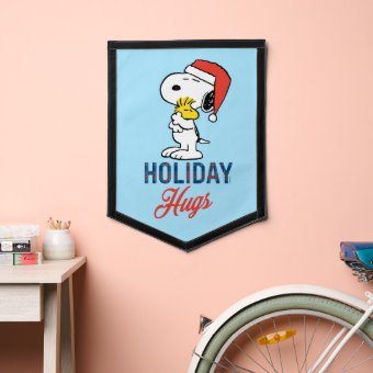 Peanuts | Snoopy & Woodstock Holiday Hugs Pennant | Zazzle
