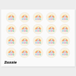 Peanuts | Snoopy & Woodstock Hug Classic Round Sticker | Zazzle