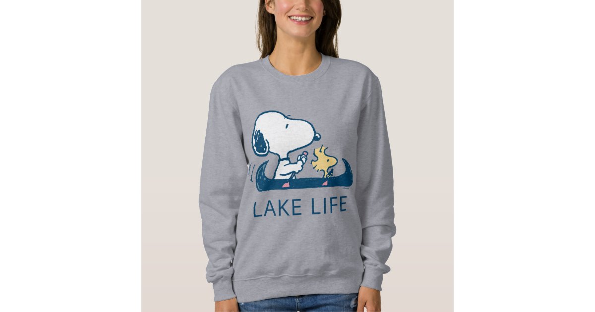 Peanuts | Snoopy & Woodstock Lake Life Sweatshirt | Zazzle