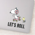 PEANUTS | Snoopy & Woodstock | Let's Roll Sticker | Zazzle