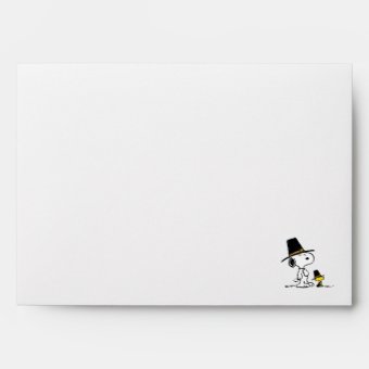Peanuts | Snoopy & Woodstock Pilgrim Envelope | Zazzle