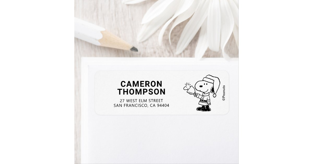 Peanuts | Snoopy & Woodstock Ringing Bells Label | Zazzle