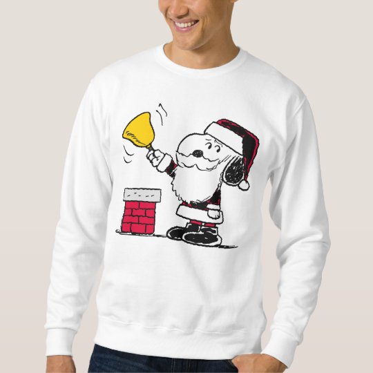 Peanuts | Snoopy & Woodstock Santa Bell Ringer Sweatshirt | Zazzle.com