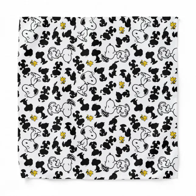 Peanuts | Snoopy & Woodstock Shadow Pattern Bandana | Zazzle