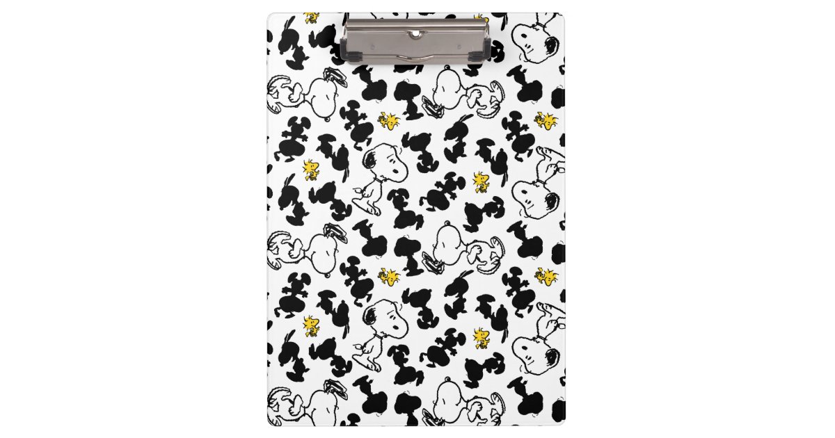 Peanuts | Snoopy & Woodstock Shadow Pattern Clipboard | Zazzle