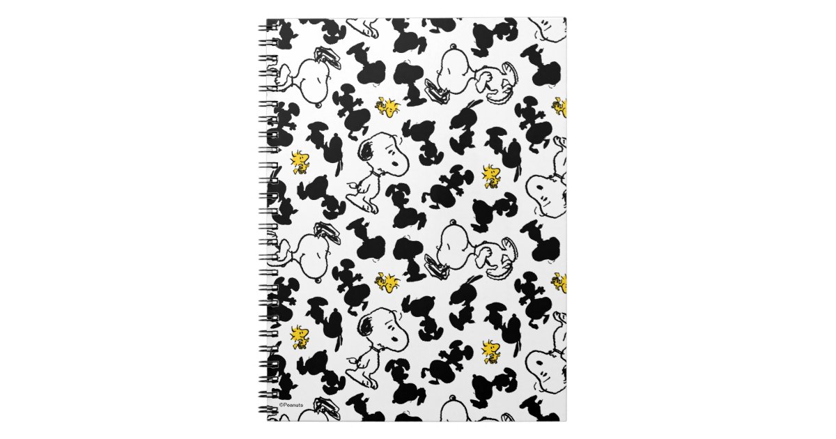 Peanuts | Snoopy & Woodstock Shadow Pattern Notebook | Zazzle