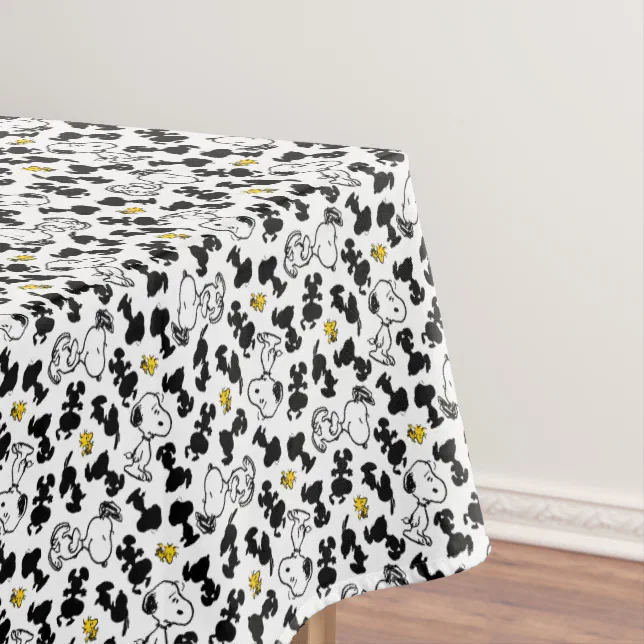 Peanuts | Snoopy & Woodstock Shadow Pattern Tablecloth | Zazzle