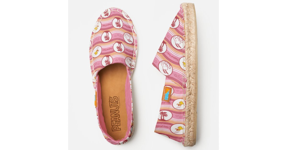 Peanuts | Snoopy & Woodstock Tropical Cutie Espadrilles | Zazzle