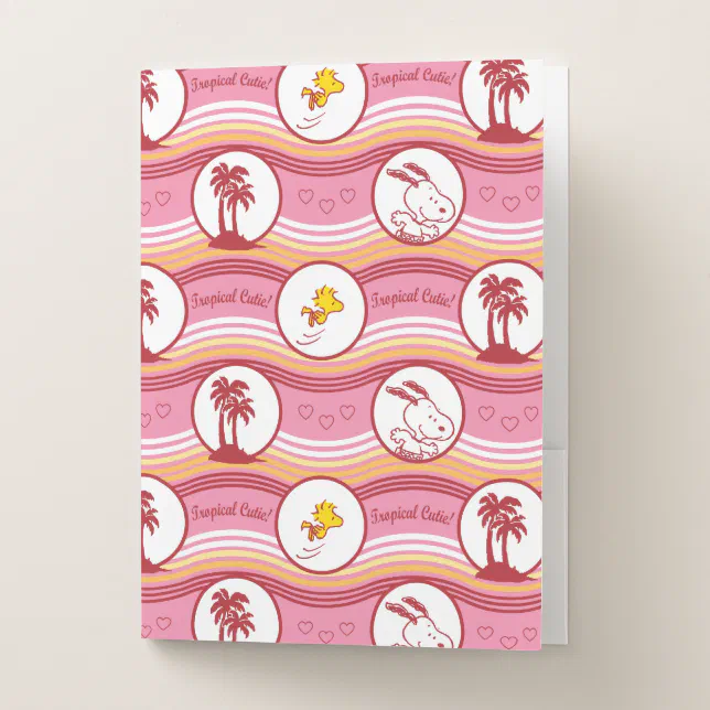 Peanuts | Snoopy & Woodstock Tropical Cutie Pocket Folder | Zazzle